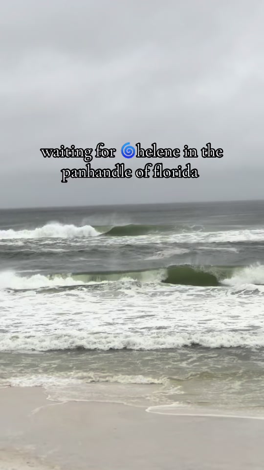 Waves build as Hurricane Helene approaches Florida Panhandle