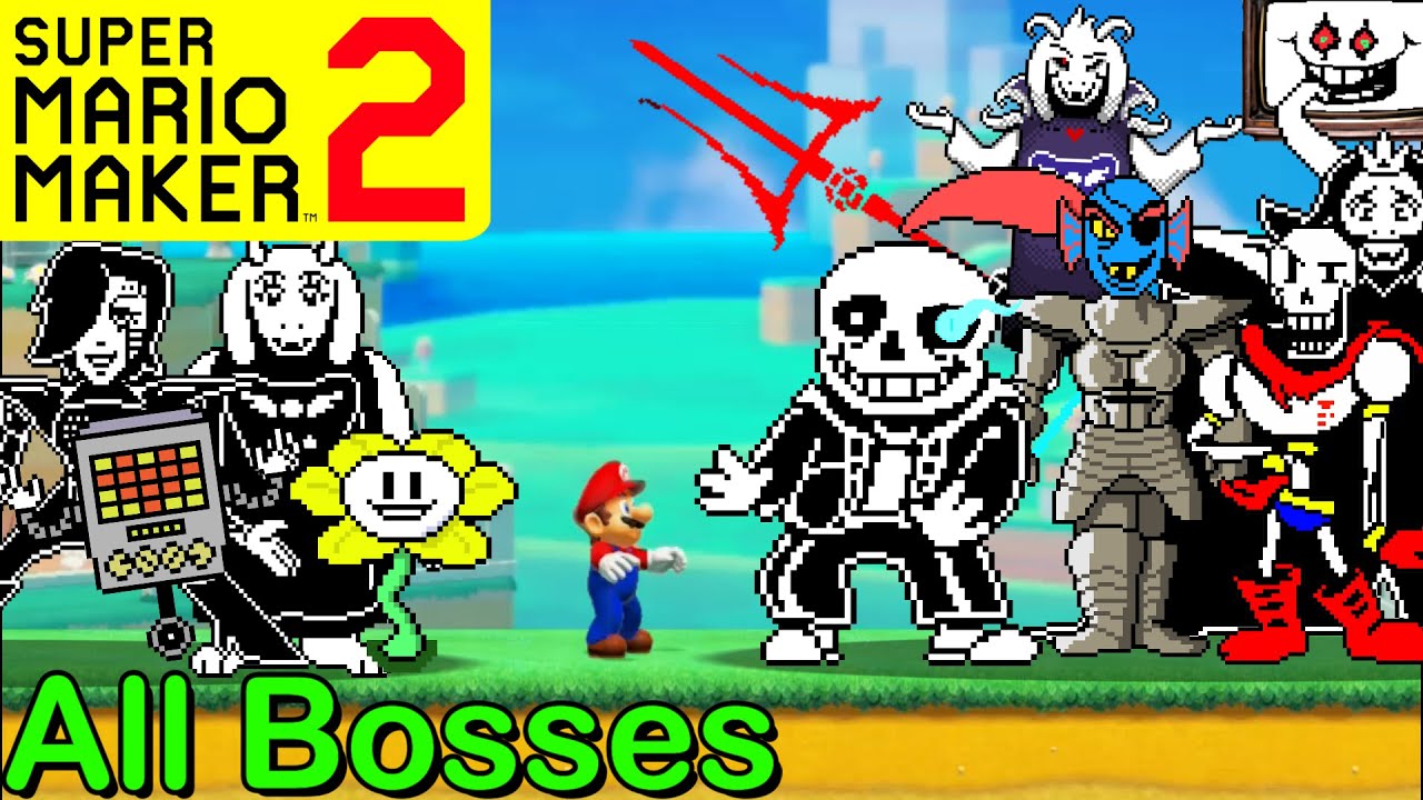 Every Single Undertale Boss Battle Recreated In Super Mario Maker Two