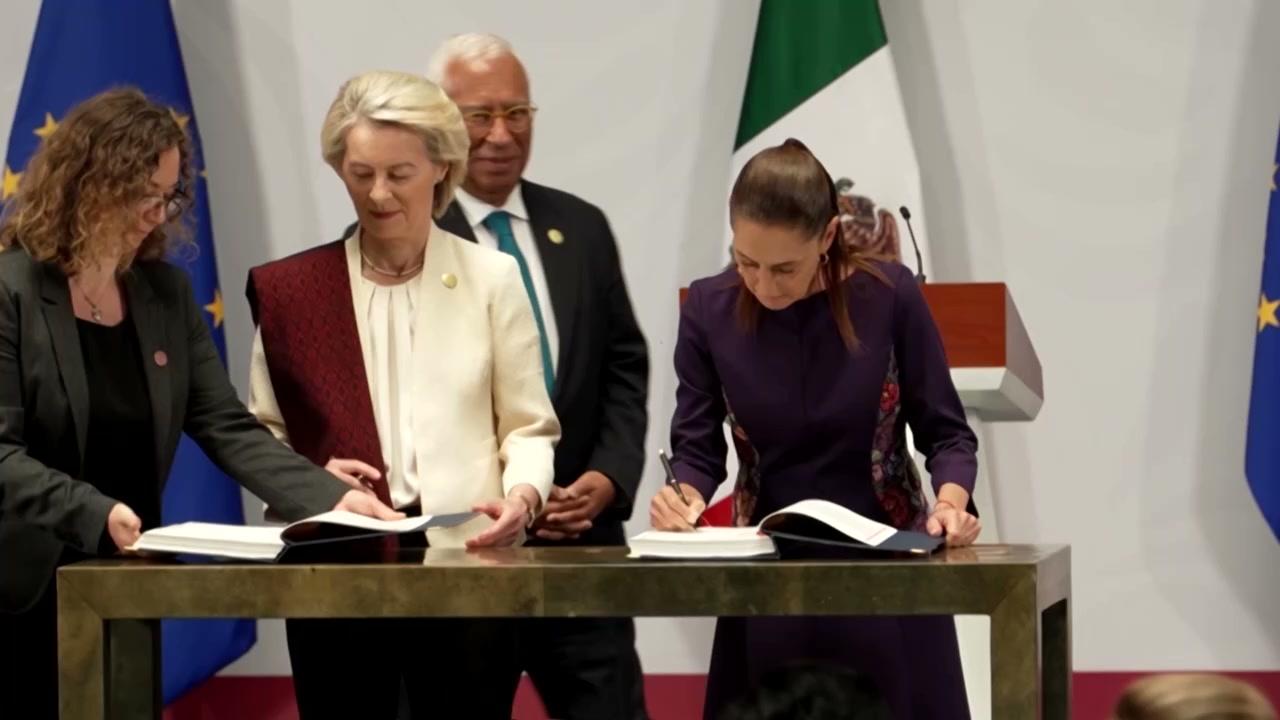 Mexico, EU sign stalled trade deal in move to diversify from US