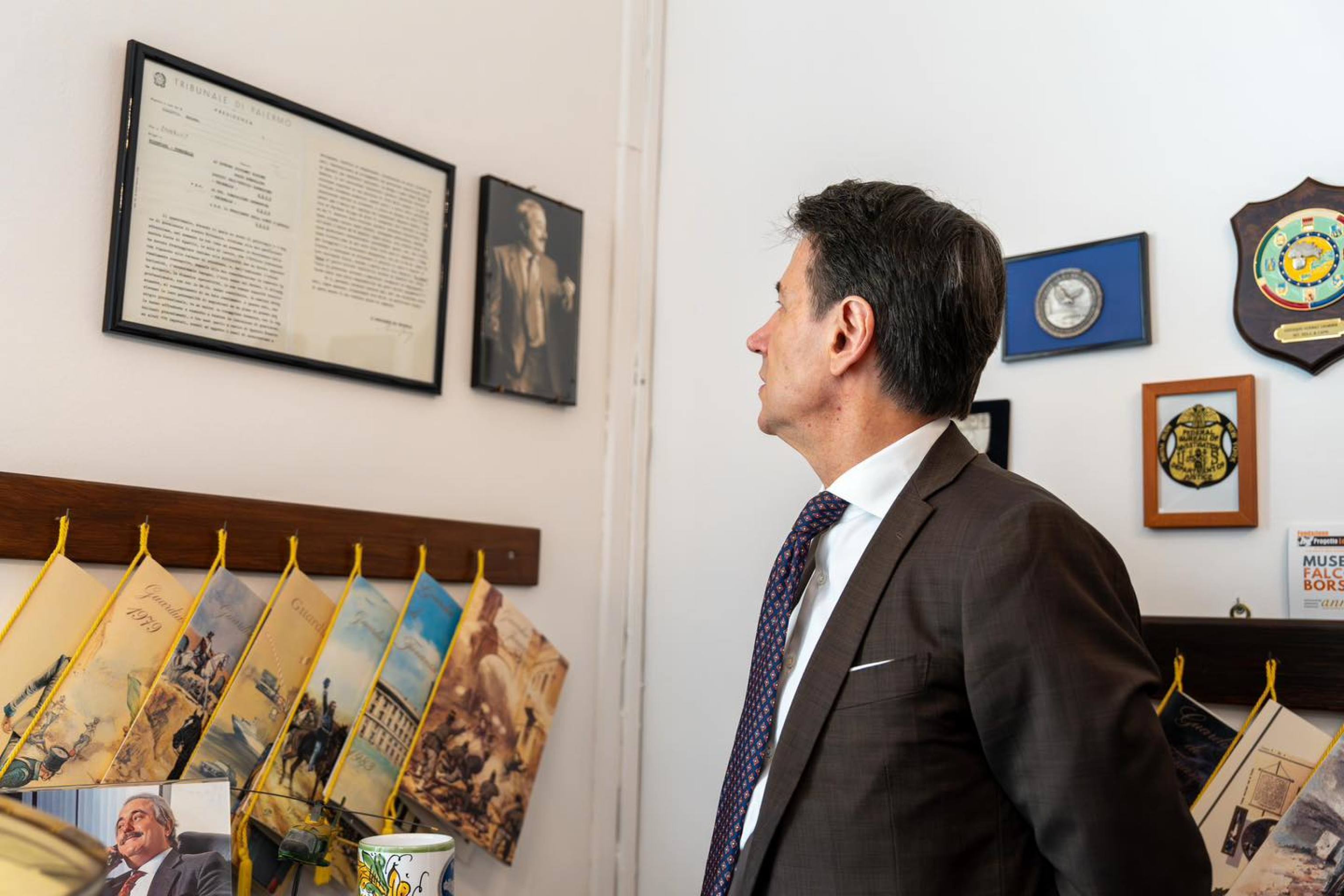 Conte nel 'bunkerino' di Falcone, 'non hanno ucciso le sue idee'