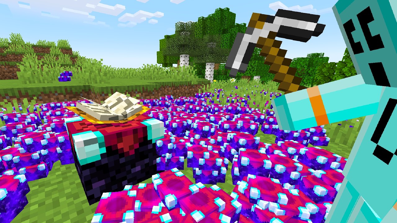 Collecting items causes resources to multiply across the Minecraft world