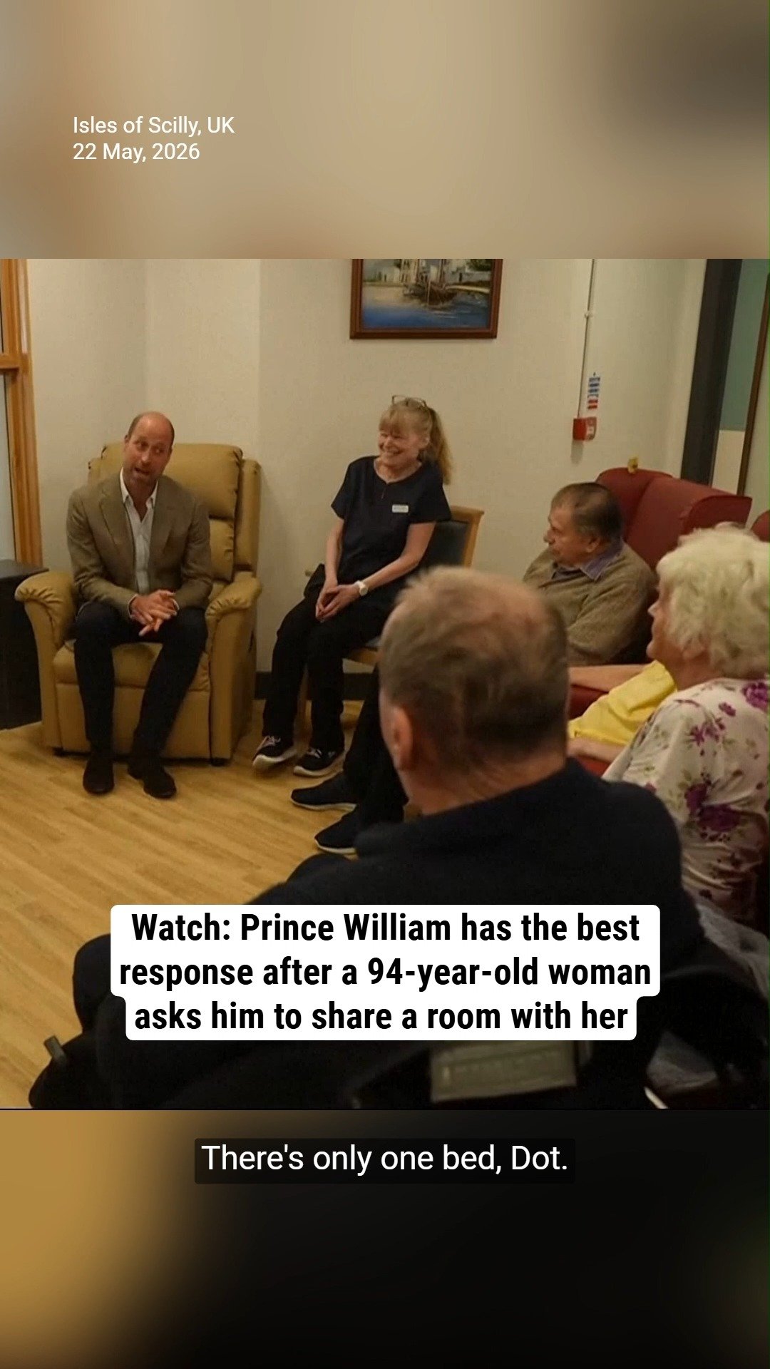 Watch: Prince of Wales has the best response after 94-year-old woman ...