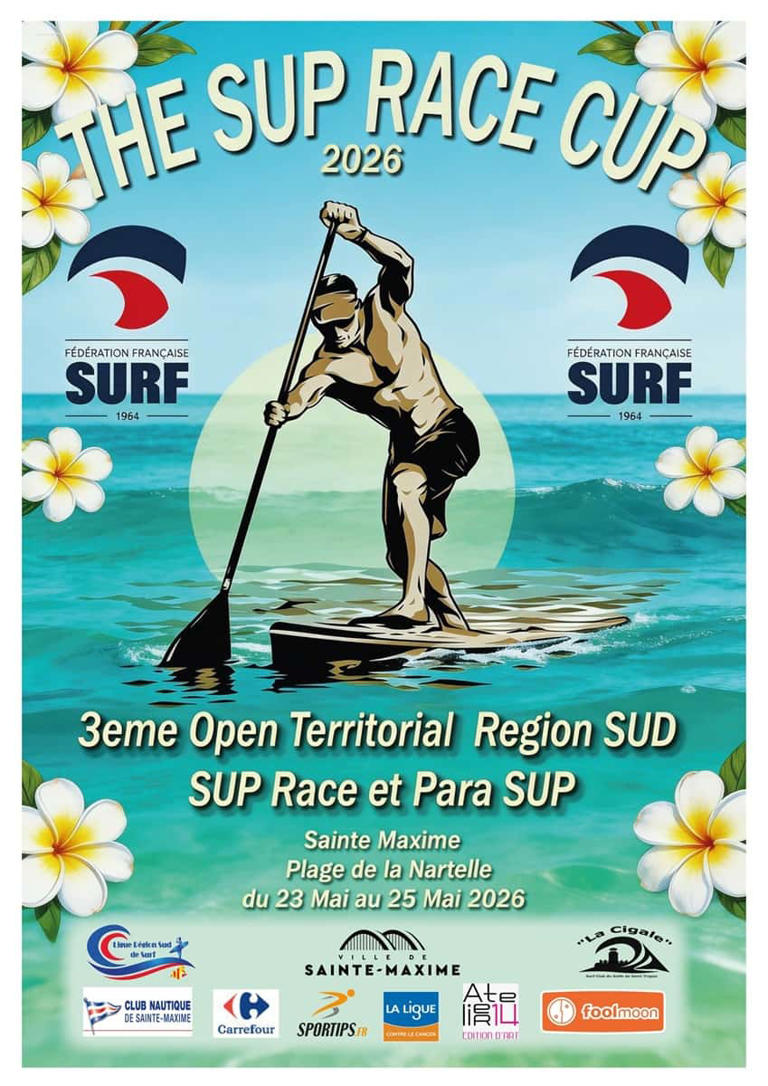 Sainte-Maxime accueille la SUP Race Cup 2026 sur la plage de la Nartelle