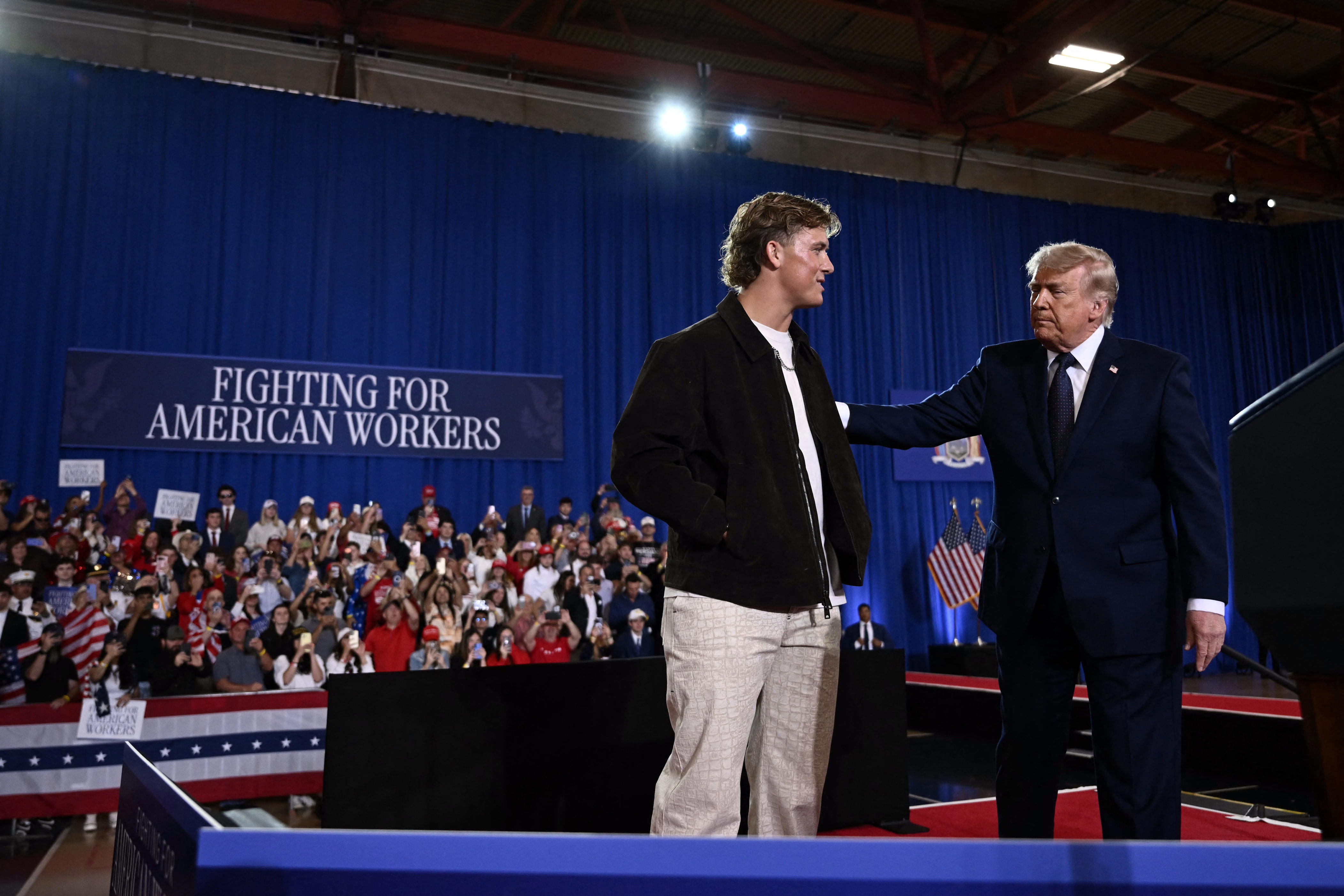 Abdul Carter calls out Jaxson Dart for introducing Trump at rally ...