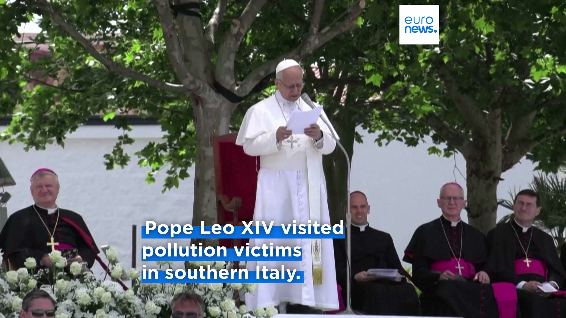 Pope Leo XIV visits southern Italy's 'Land of Fires'