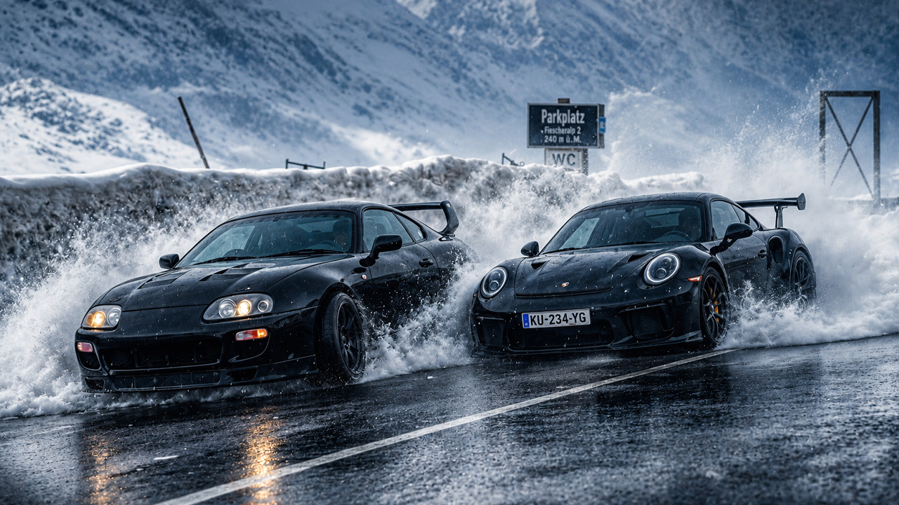 This 1000HP Supra burnout ended with serious damage