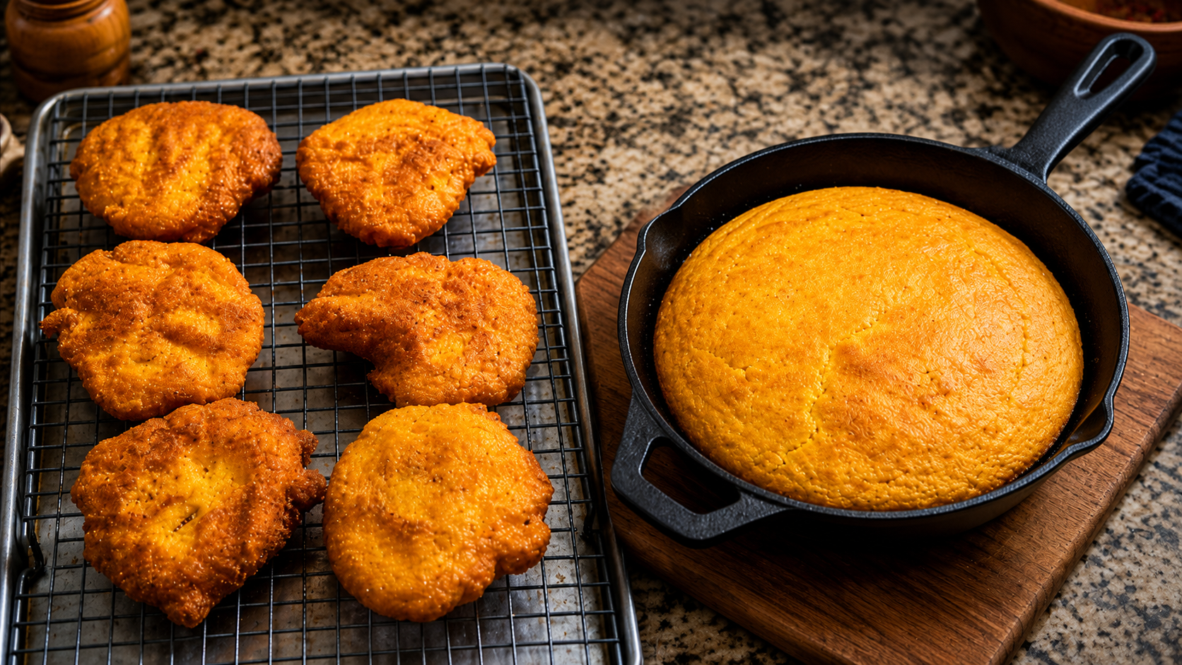 Hot water cornbread vs skillet cornbread just got serious