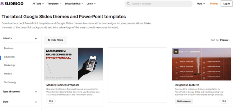 Where to find PPT templates for educational projects