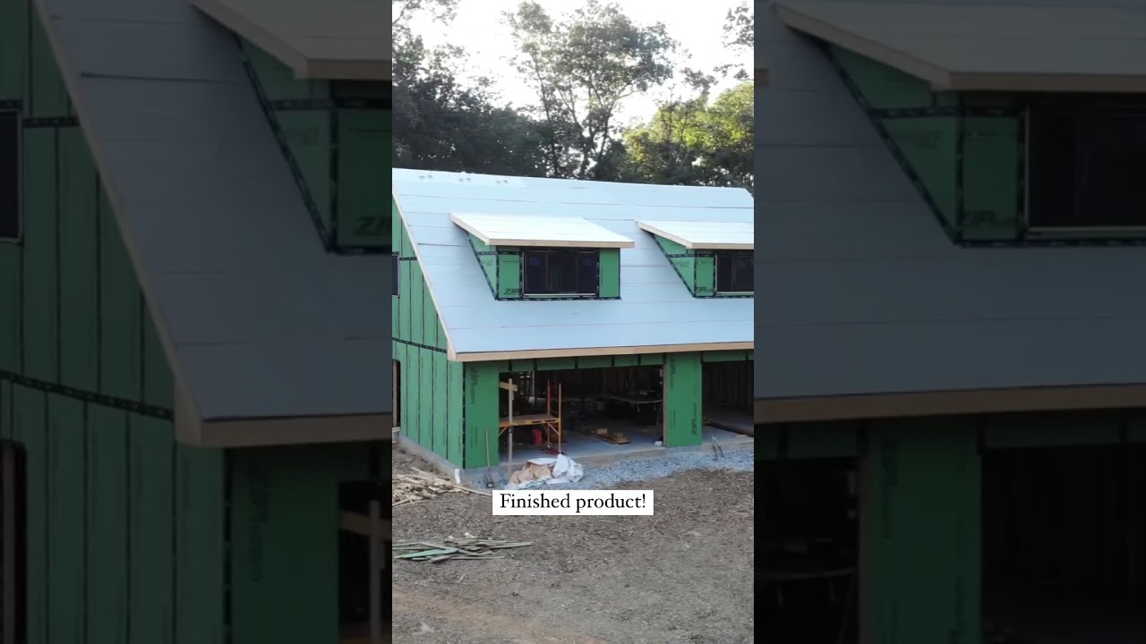 See the dramatic transformation from framing stage to a finished home