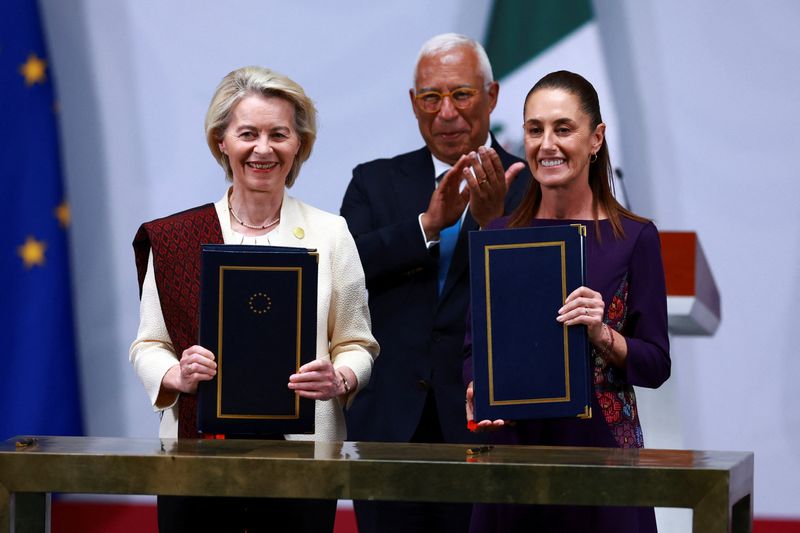 Mexico, EU sign stalled trade deal as they aim to diversify from US