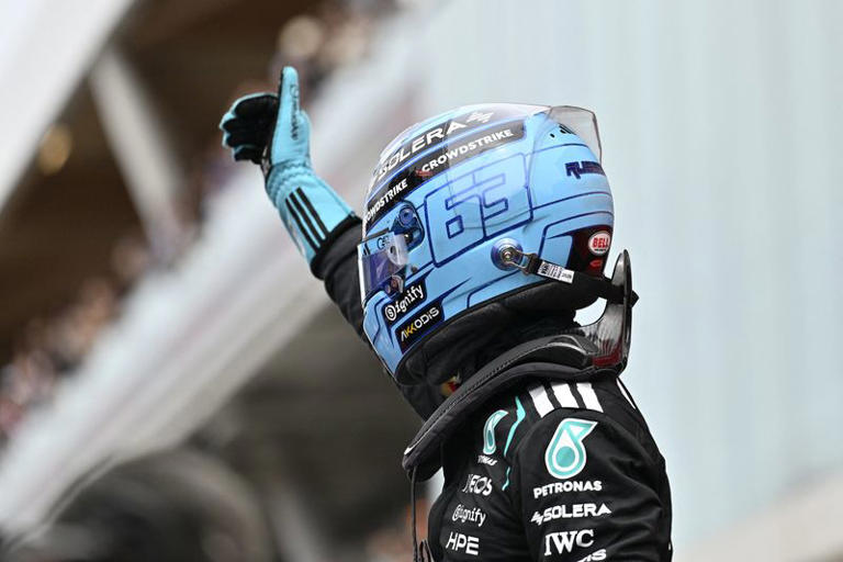 Motor racing - Russell wins Montreal sprint as Antonelli fumes