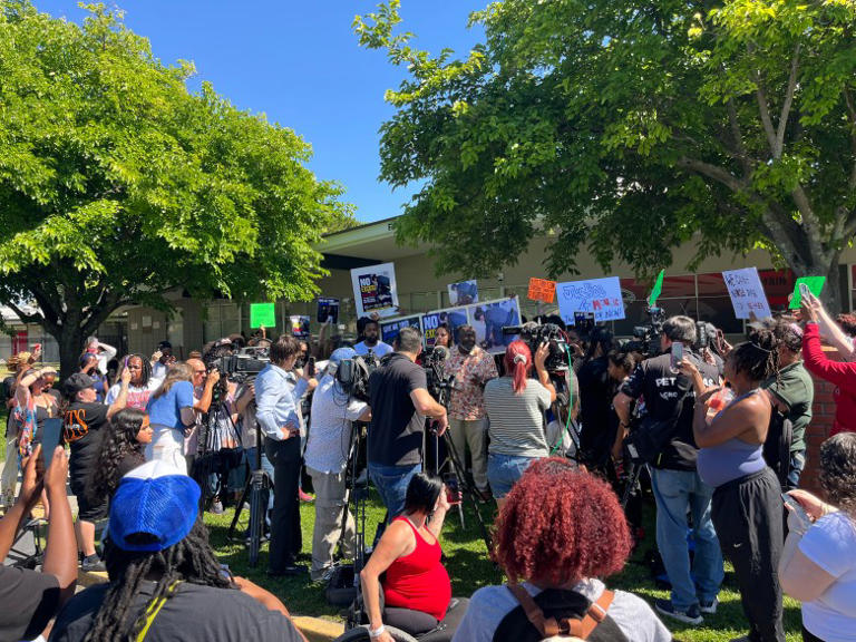 Students protest, family seeks answers after video shows officer ...
