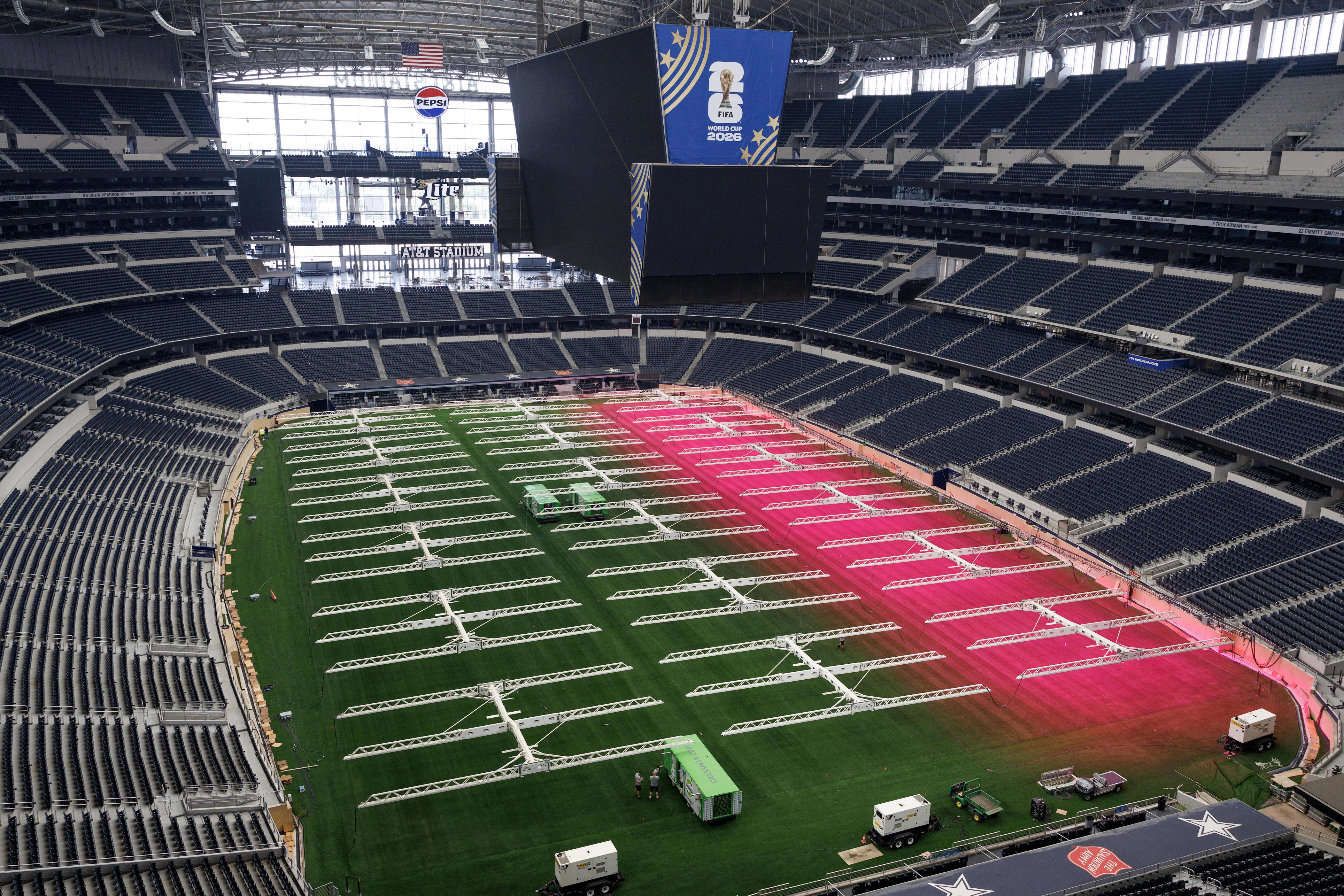 AT&T Stadium is finally going to get curtains for a football match