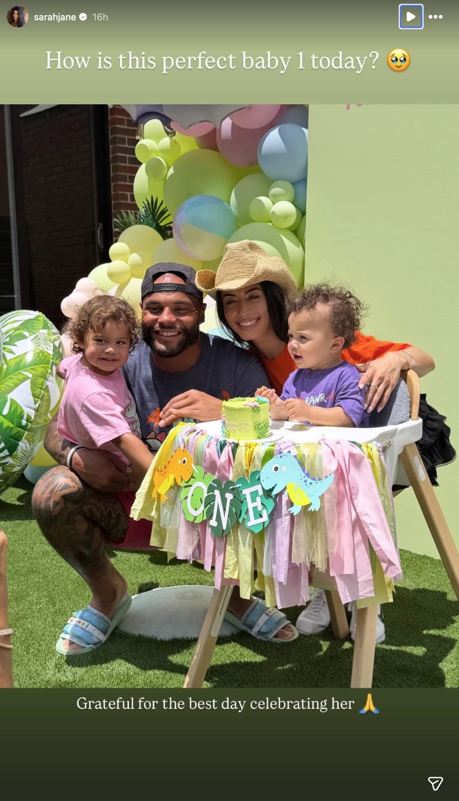 Dak Prescott, ex Sarah Jane Ramos reunite for daughter’s birthday after ...