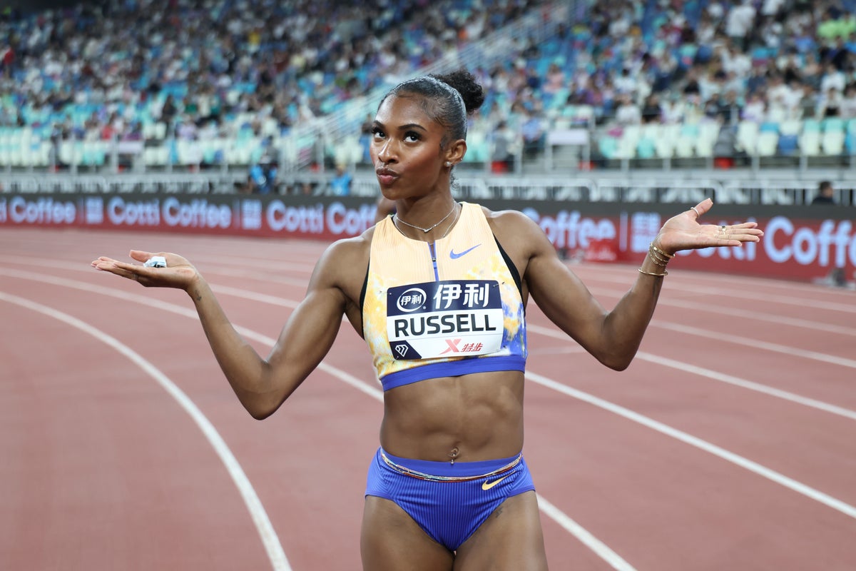 Russell just misses 100m hurdles world record at Xiamen Diamond League