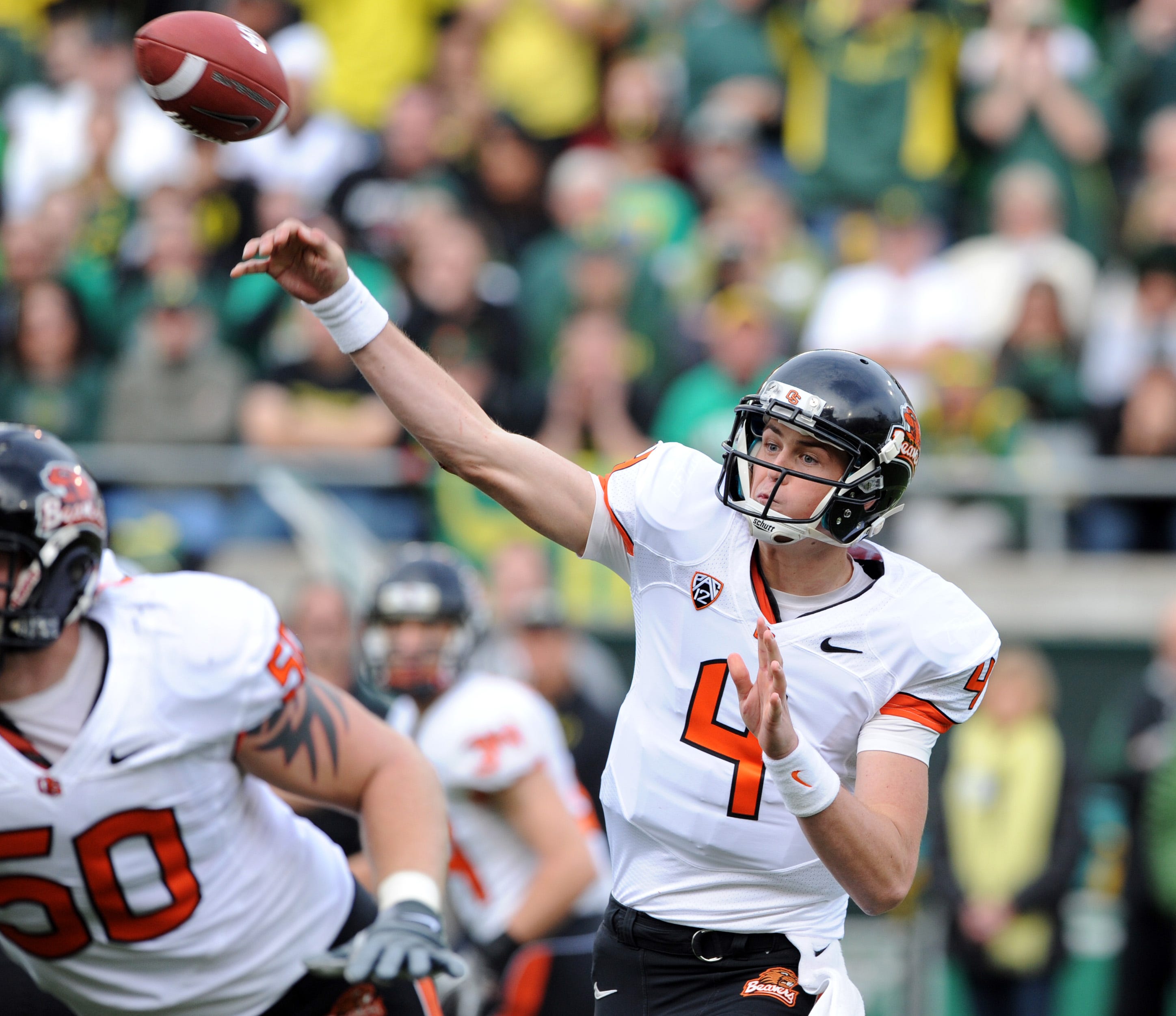 Michael Clay intercepted a pass from Sean Mannion in college