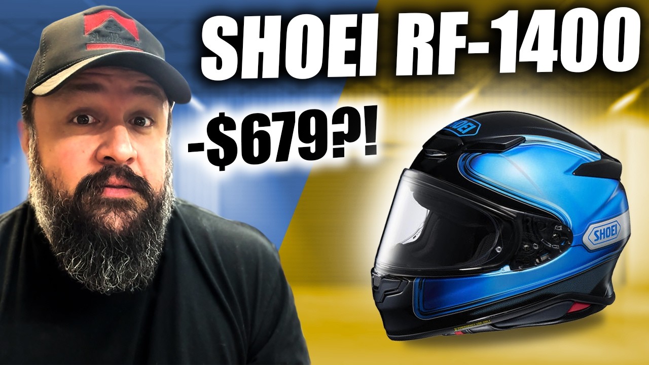 Shoei RF-1400 motorcycle helmet review (unboxing & ride!)