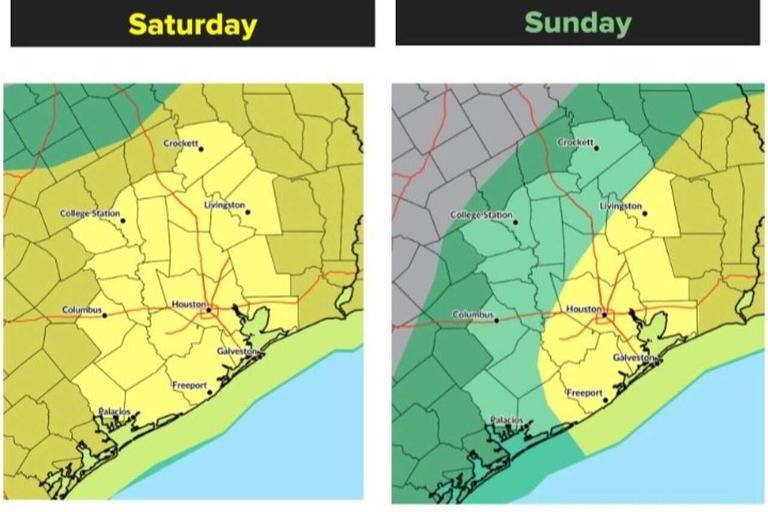 Memorial Day weekend rain surges in Houston. Here's when the heaviest ...