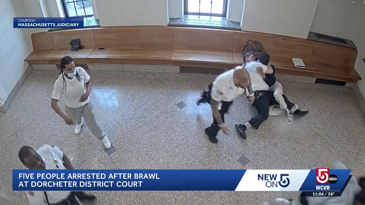 Five people arrested after brawl at Dorchester District Court