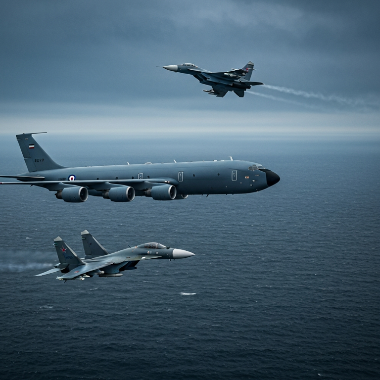 Dangerous Intercepts: Russian Jets Challenge RAF RC-135 Over