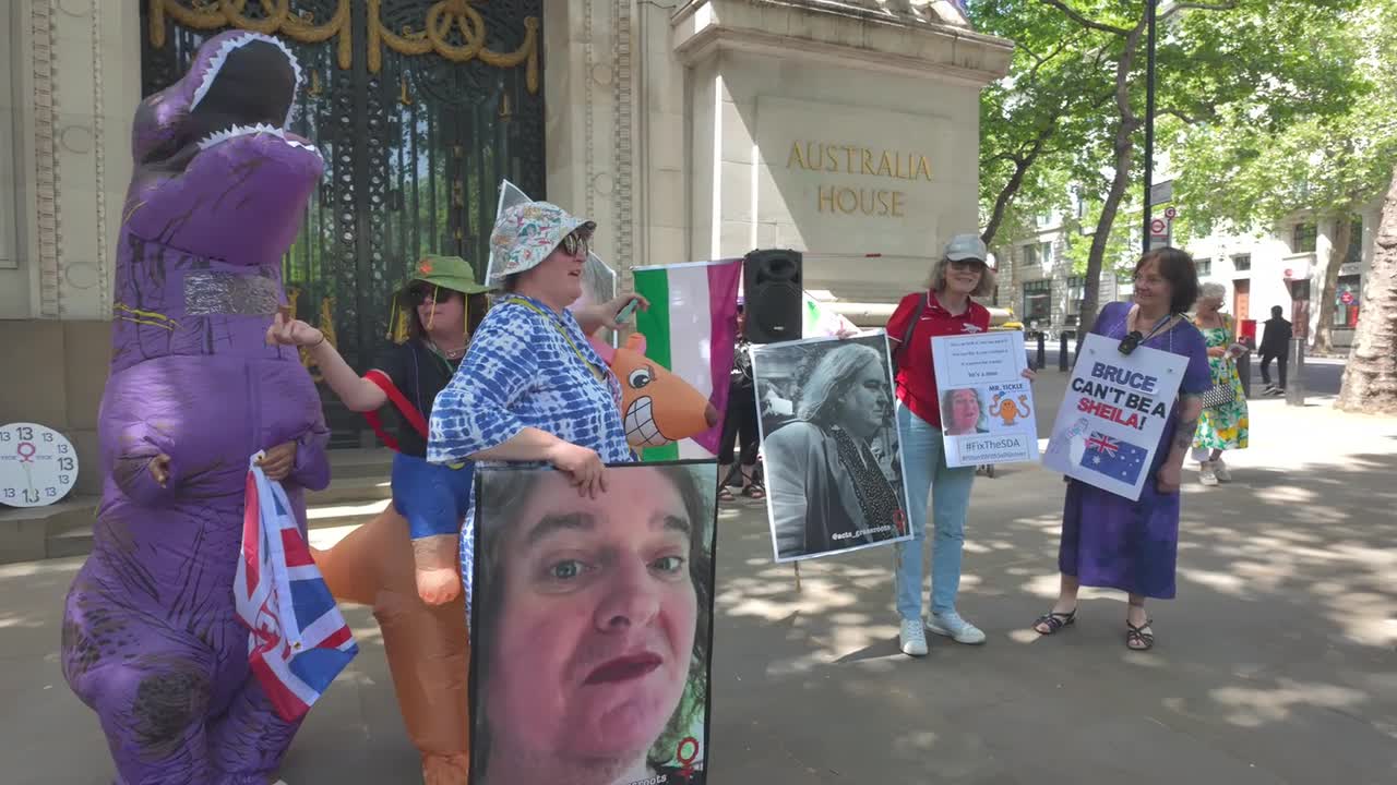 "Roxy Tickle Is a Man" – Sall Grover Supporters Protest in London