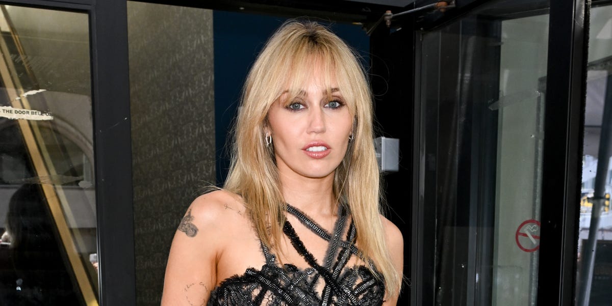 Miley Cyrus was a siren in see-through vintage Versace at her Hollywood ...