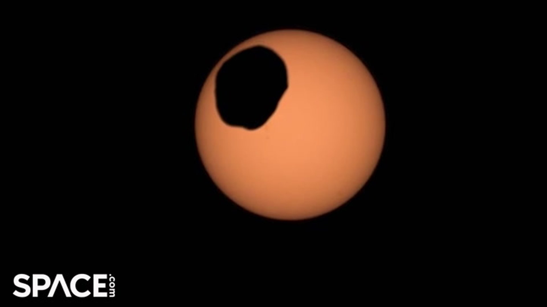 NASA's Perseverance rover captures a Martian moon Phobos transit the Sun