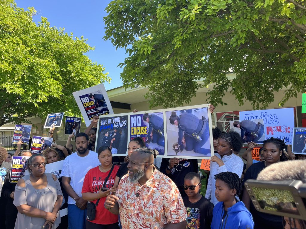 Students protest, family seeks answers after video shows officer ...