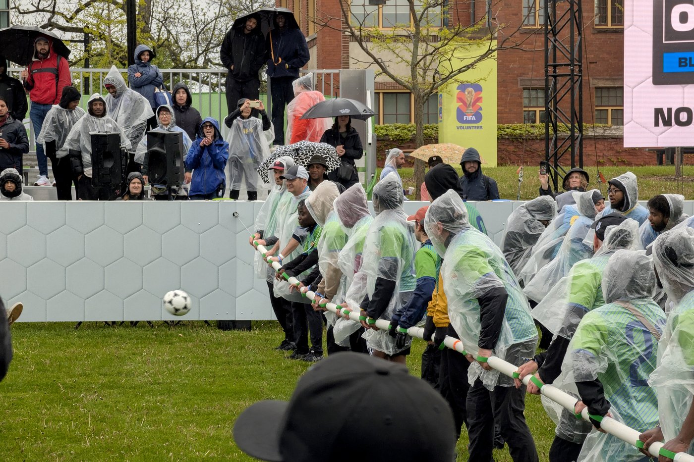 Human foosball players set Guinness World Record with massive game