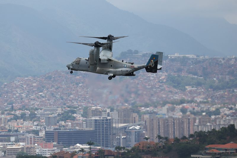 US conducts military drill over Venezuelan capital Caracas