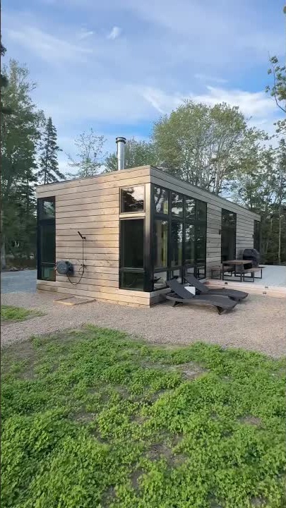 Touring a 752 sq ft prefab home on the Atlantic #hometour