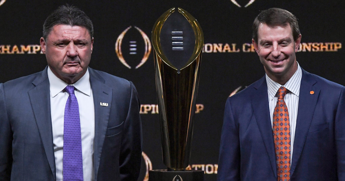 Ed Orgeron shares trash talk he nearly delivered to Dabo Swinney prior ...