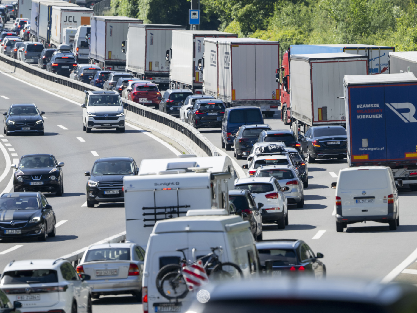 Plus de 20 km de bouchons avant l'entrée nord du Gothard