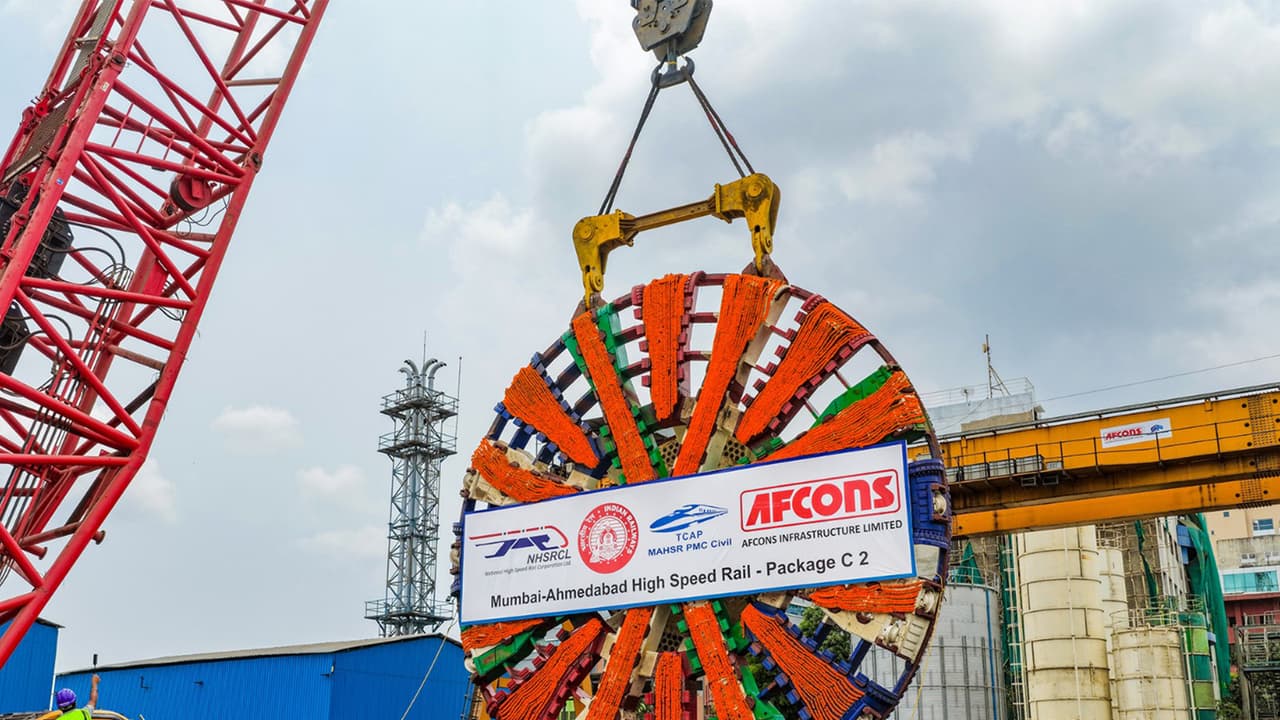 Mumbai-Ahmedabad rail: Second TBM cutterhead lowered at Sawli, Ghansoli