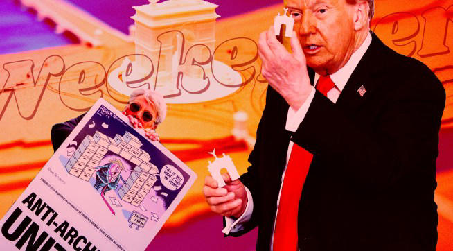 What’s going on with Trump’s big fascistic arch near the National Mall?
