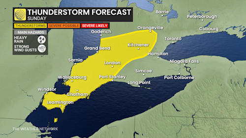 Up to 50 mm widespread rains may soak southern Ontario's weekend