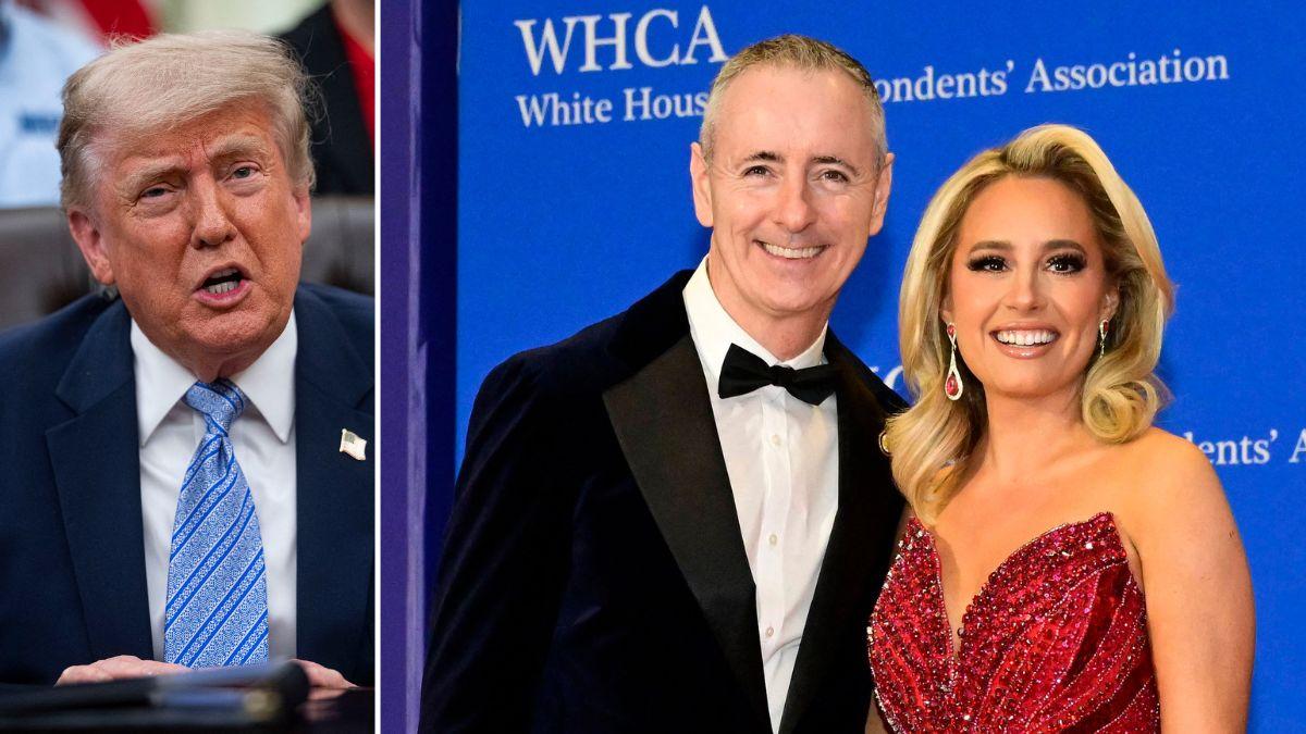 Donald Trump insults reporter as her GOP congressman fiancé fires back ...