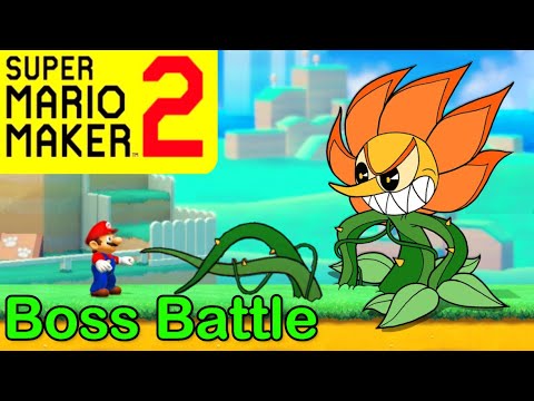 Designing a Cagney Carnation boss battle for Mario Maker 2