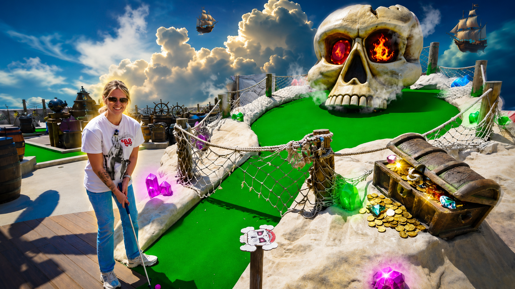 Sky pirates turned mini golf into total chaos