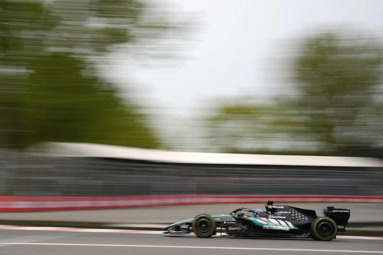 Motor racing - Russell wins Montreal sprint as Antonelli fumes