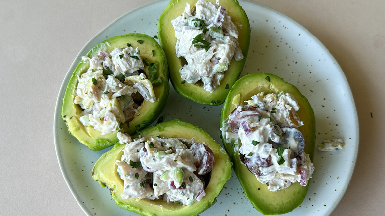 Chicken salad-stuffed avocados recipe