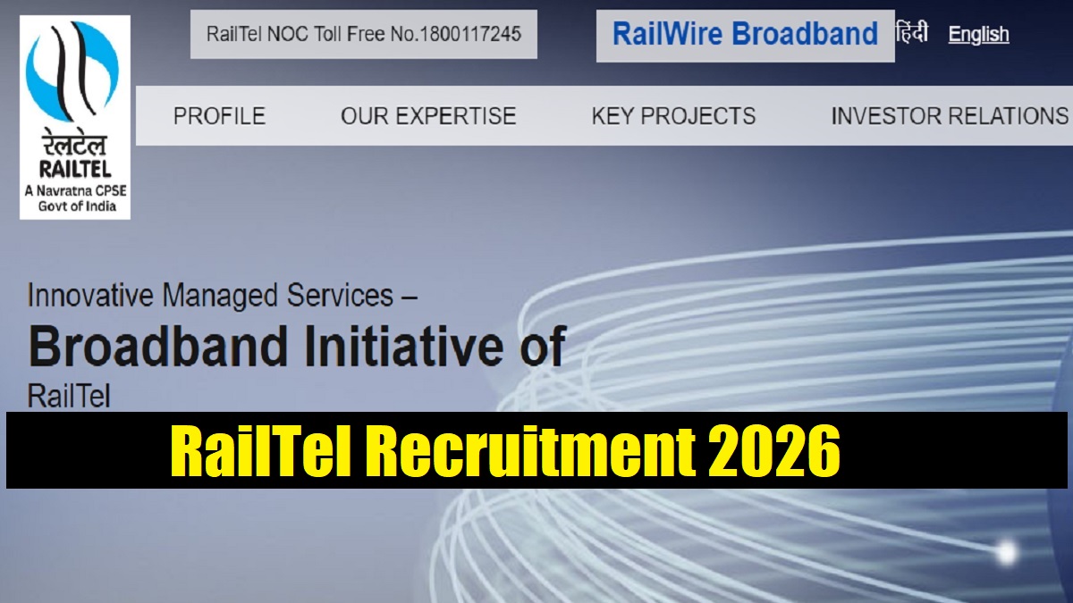 RailTel recruitment 2026: Apply online for various posts, check eligibility