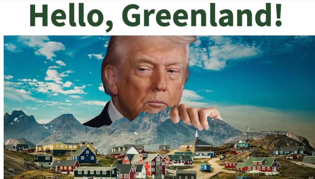 Trump post shows him gazing at Greenland after local "no means no" protests