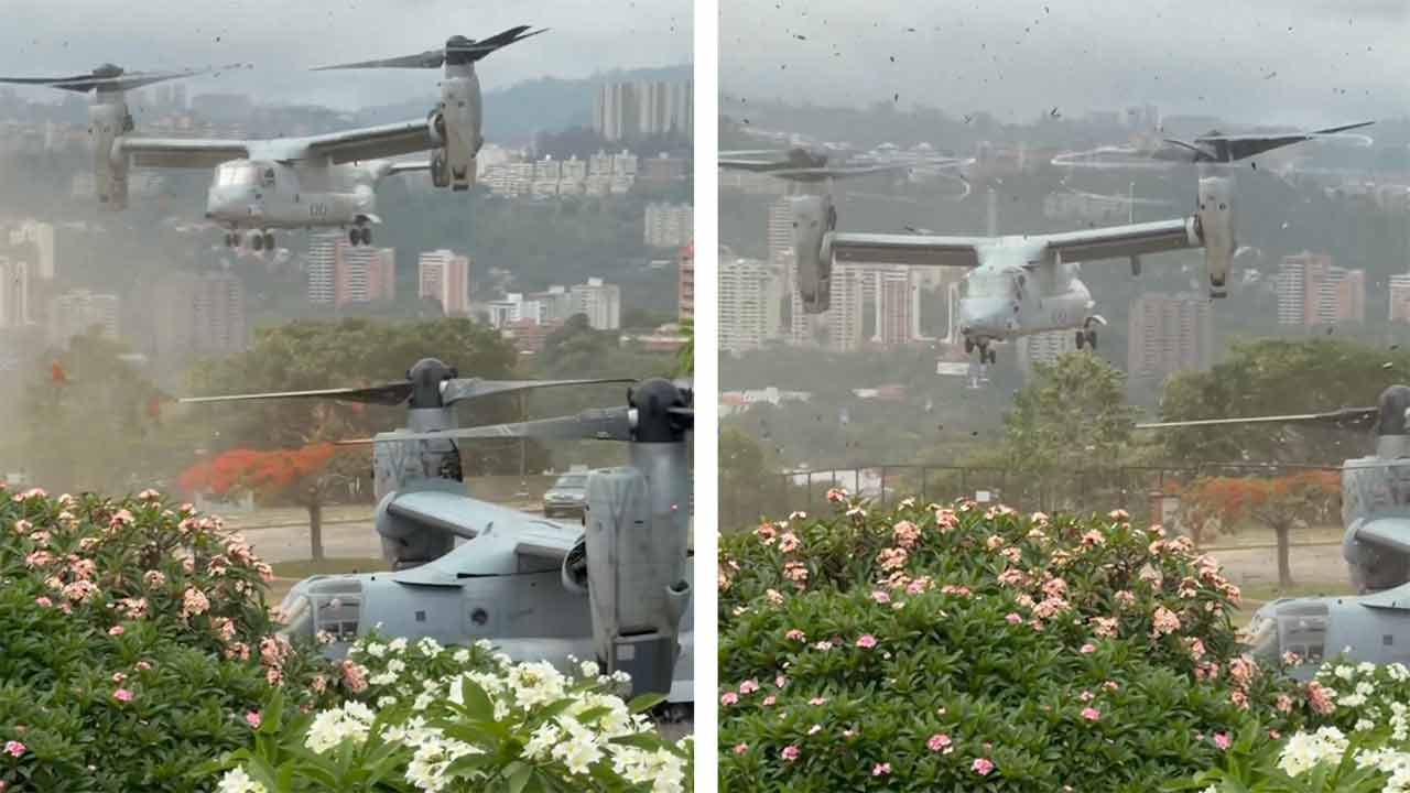 Video shows US MV-22 Osprey during emergency exercise at embassy in Caracas