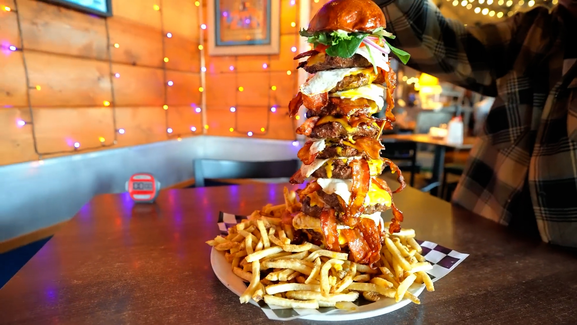 Man attempts world-ranked burger challenge for $150 prize