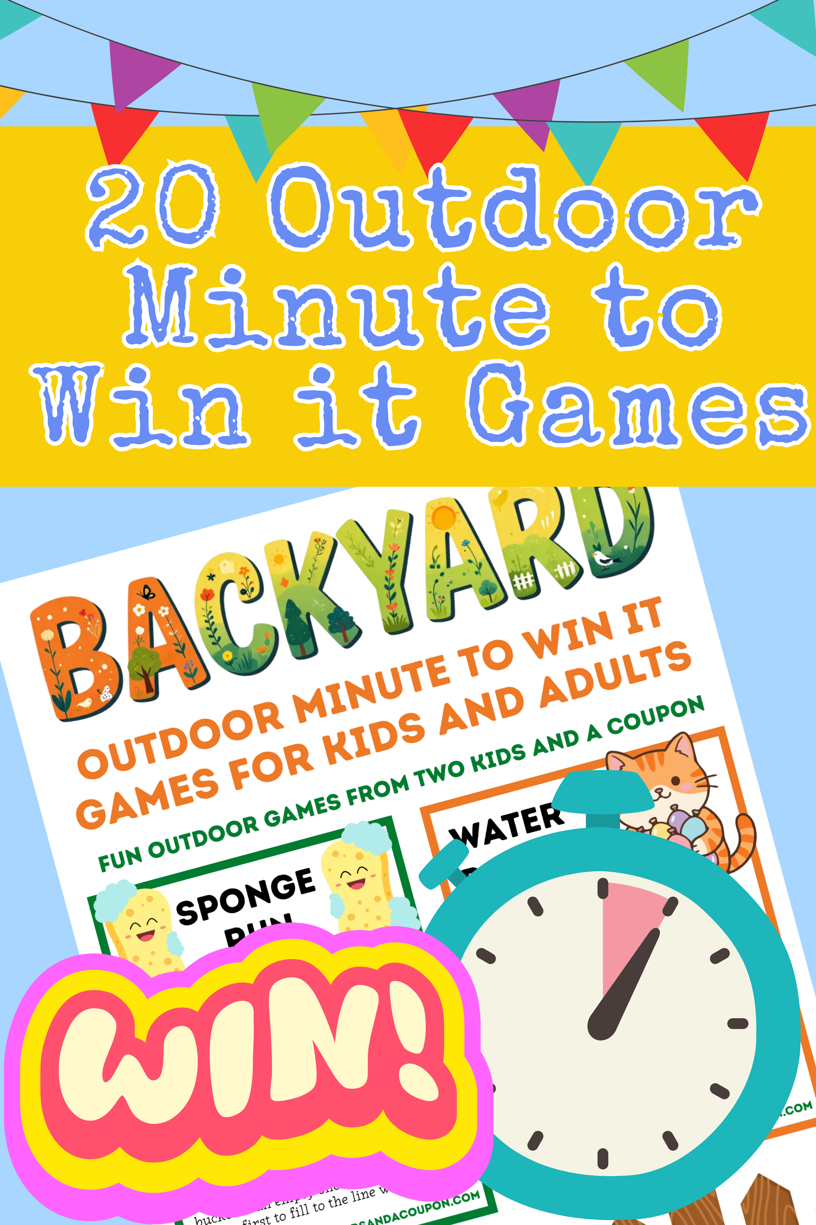 20 backyard outdoor minute-to-win-it games