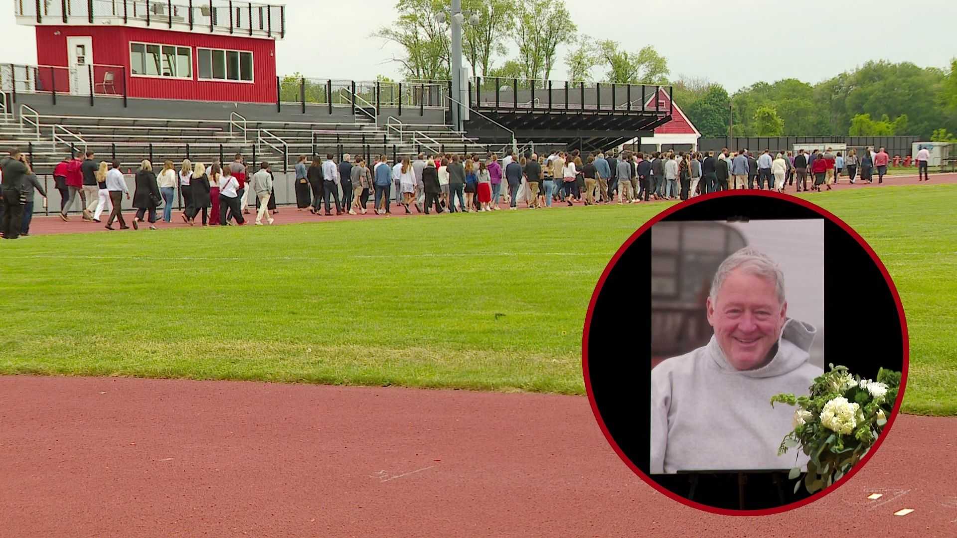 Hingham High School dedicates track to longtime teacher, coach