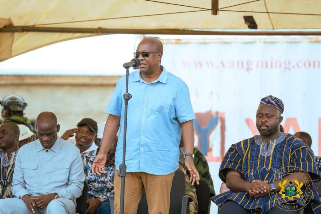 Mahama cuts sod for construction of Bole College of Education