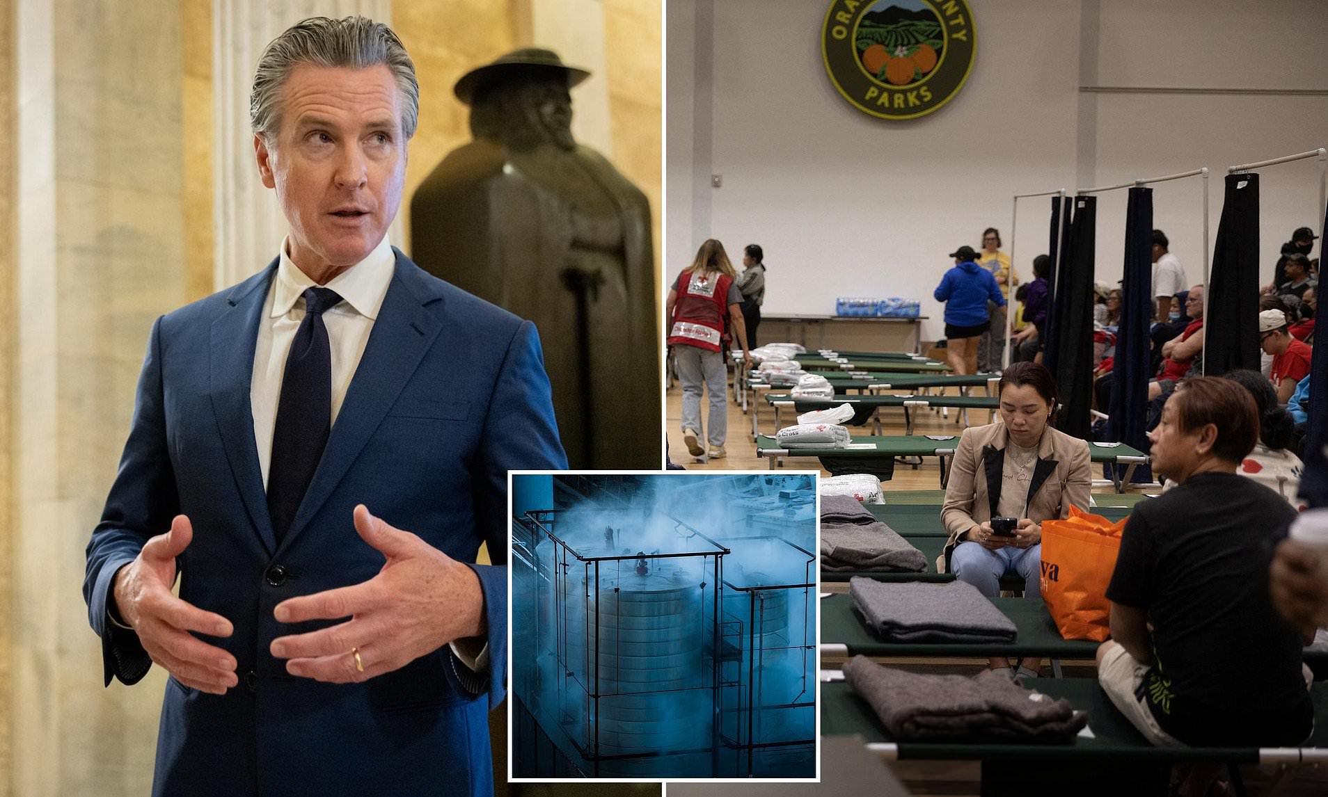 Gov Gavin Newsom declares state of emergency as chemical tank set to ...