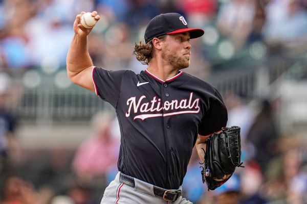 Nationals P Irvin goes 5 innings, exits with shoulder injury